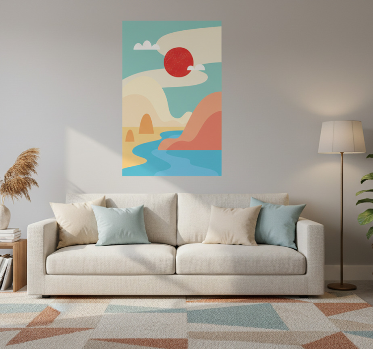 Poster paisaje escena natural abstracta