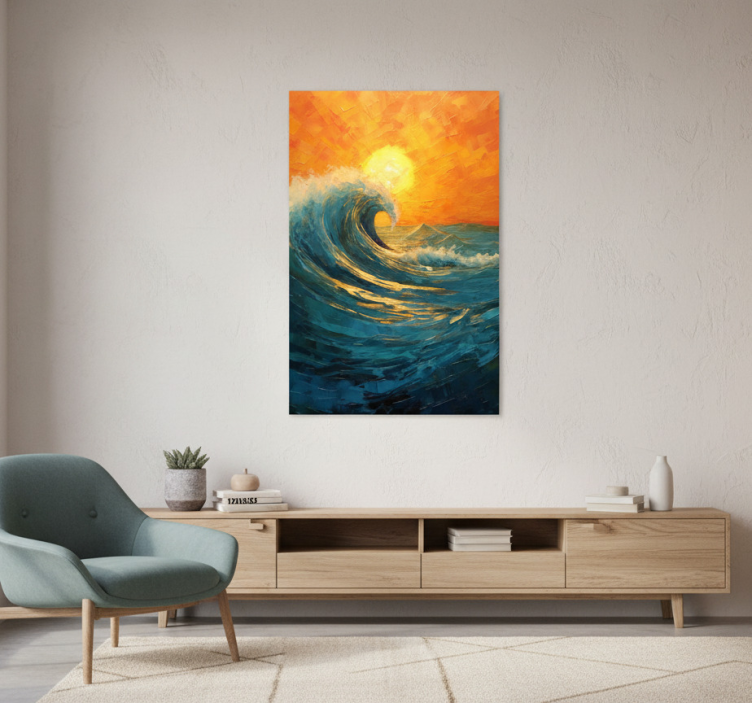 Poster paisaje ola del amanecer