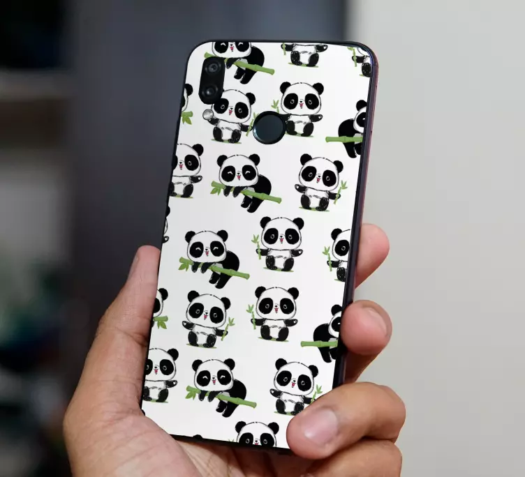 Pegatina huawei patrón de panda lindos